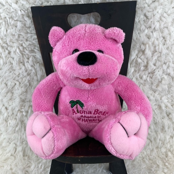 Aloha Bear | Toys | Aloha Bear Adopted In Hawaii Pink Teddy Bear Plush ...
